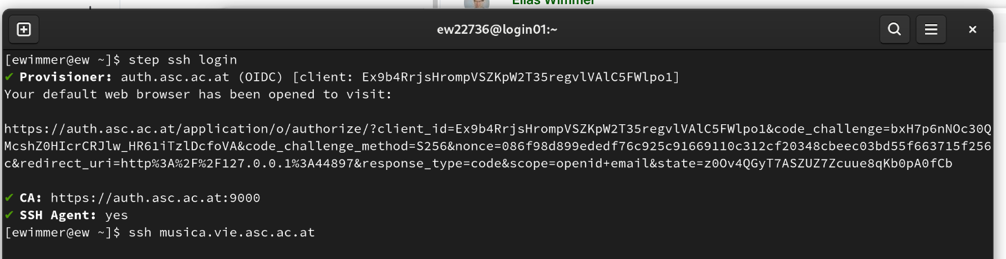 SSH using step SSH - ASC User Documentation